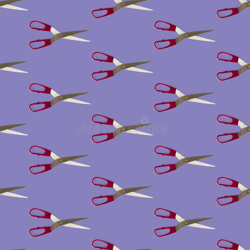 Seamless Pattern of Scissors Separated Flat Layer. Scissors Concept for ...