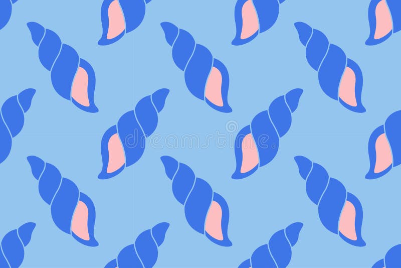 Seamless Pattern with Sea Shells Tropical Beach Shells. Summer Seamless ...