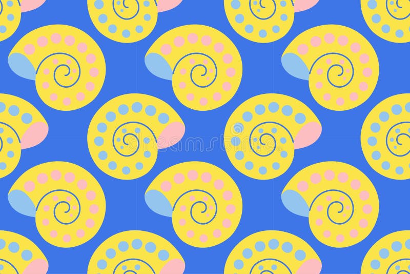Seamless Pattern with Sea Shells Tropical Beach Shells. Summer Seamless ...