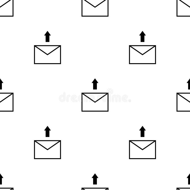 Send Letter Icon. White Arrow. Business Concept. Flat Style Stock ...