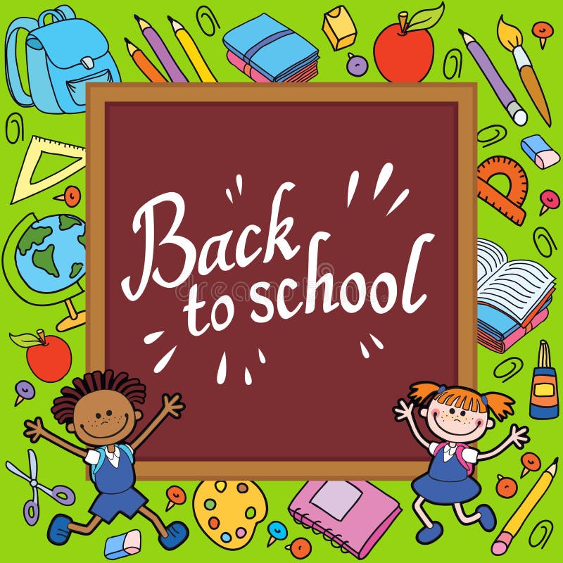 School Pattern Set Different School Things Stock Illustrations – 115 ...