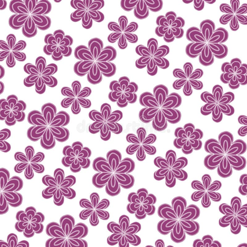 Seamless Pattern of Set Flower for Fabric Pattern or Wallpaper Art ...