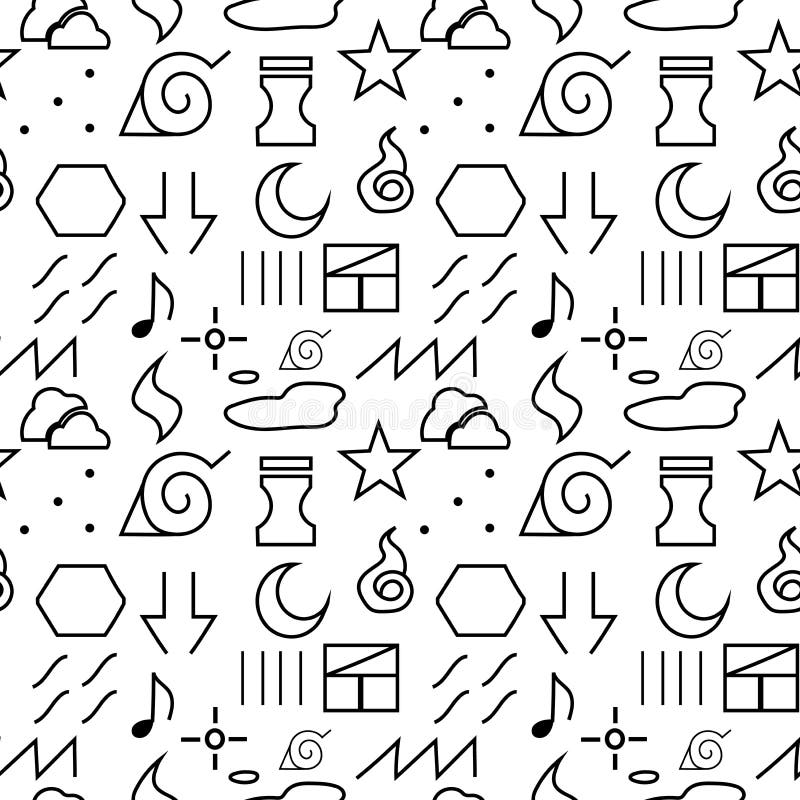 Akatsuki Naruto Seamless Pattern Stock Illustrations – 14 Akatsuki ...