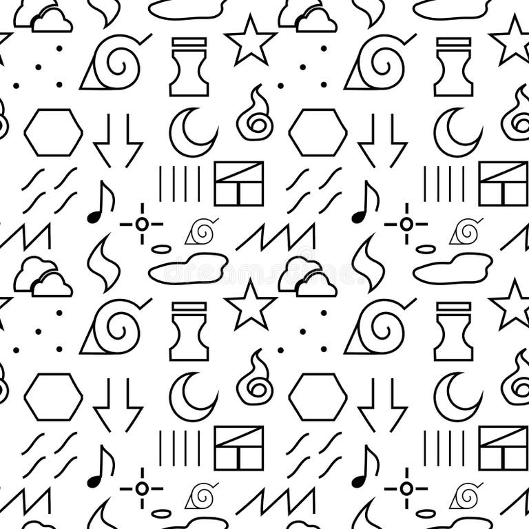 Akatsuki Naruto Seamless Pattern Stock Illustrations – 14 Akatsuki ...