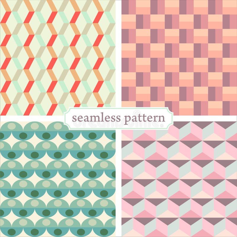 Seamless pattern set 1 stock vector. Illustration of design - 70246413