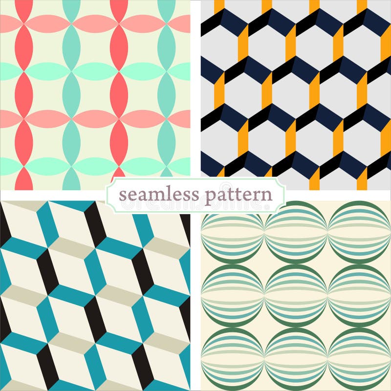 Seamless pattern set 2 stock vector. Illustration of design - 70246425