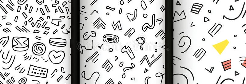 A Seamless Pattern Set with a Small Dash Design on a White Background ...