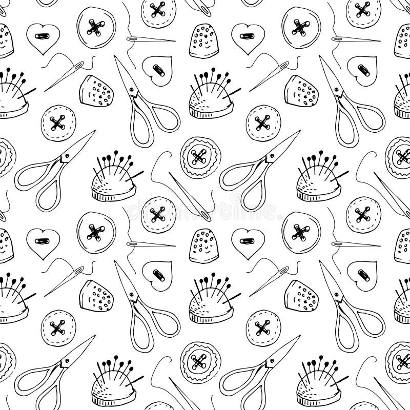 Sewing items stock vector. Illustration of needlecraft - 3441073