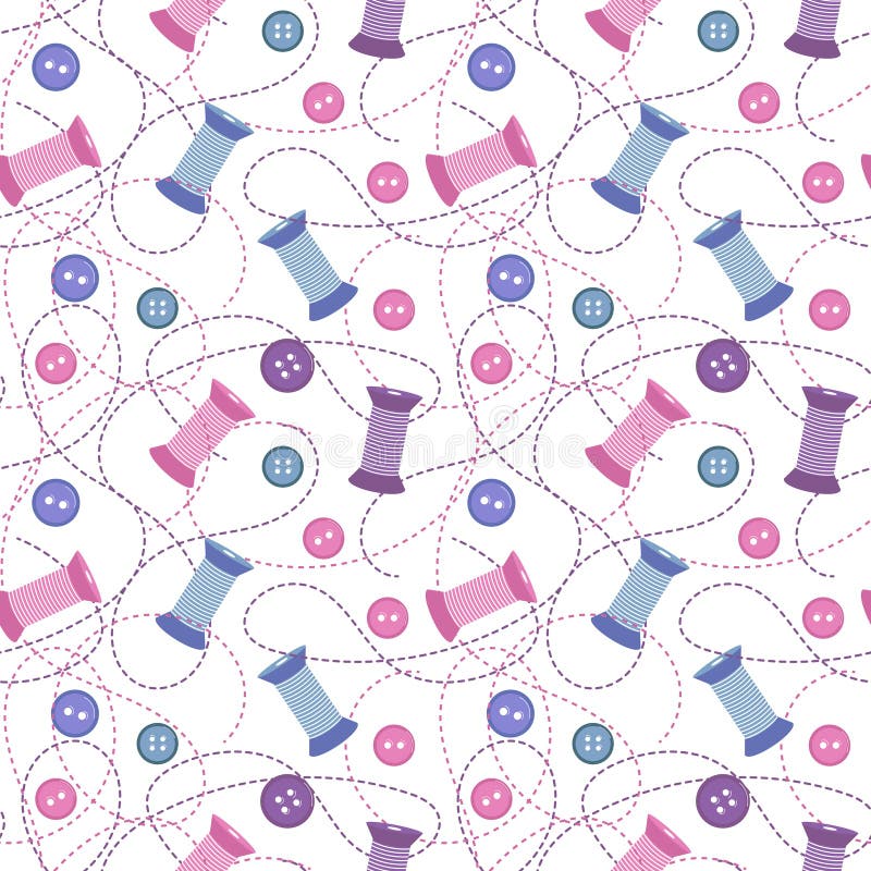 Seamless sewing buttons stock vector. Illustration of cool - 14141385