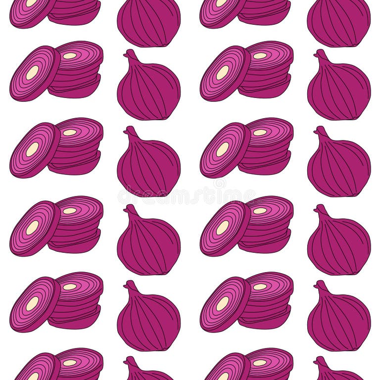 Seamless Pattern Shallot Background Illustration Vector Eps 10 Stock ...