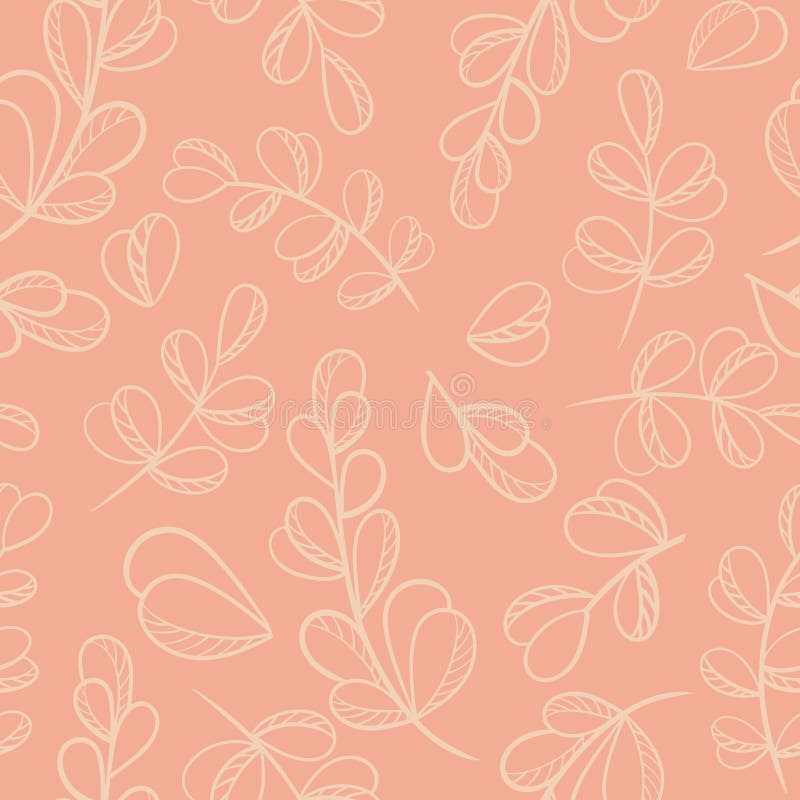 Seamless Pattern with Sheets, Vector Illustration. Stock Vector ...