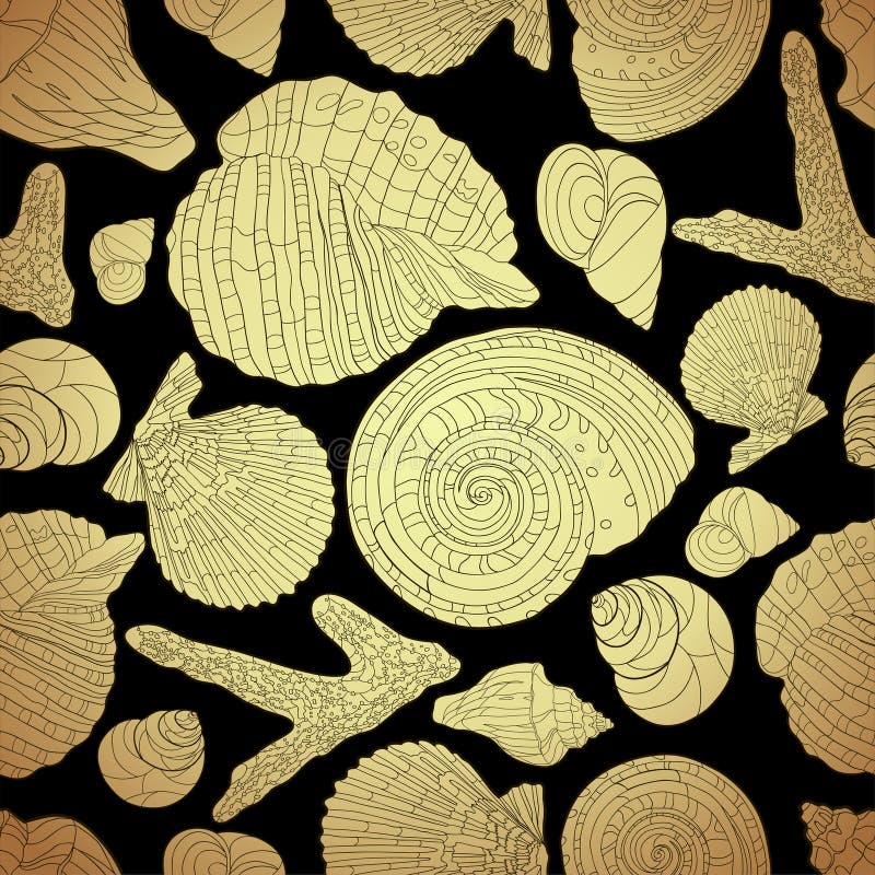 Set of Sea Shells and Coral. Stock Vector - Illustration of crustacean ...