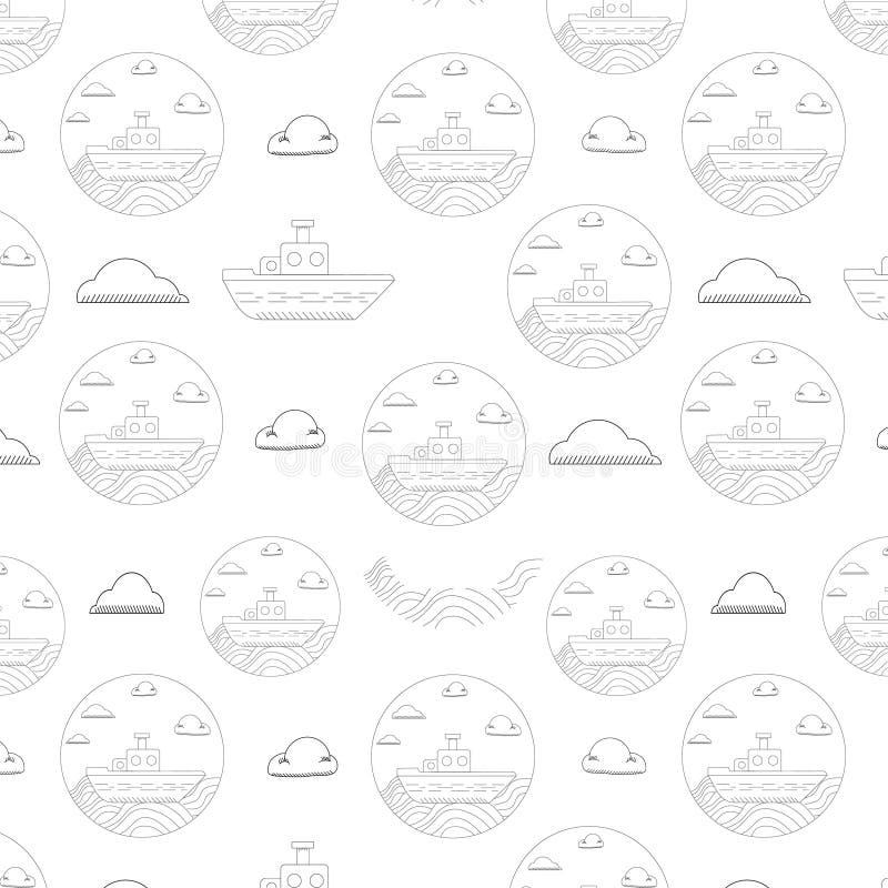 Ship stock illustration. Illustration of flow, ocean - 209544207