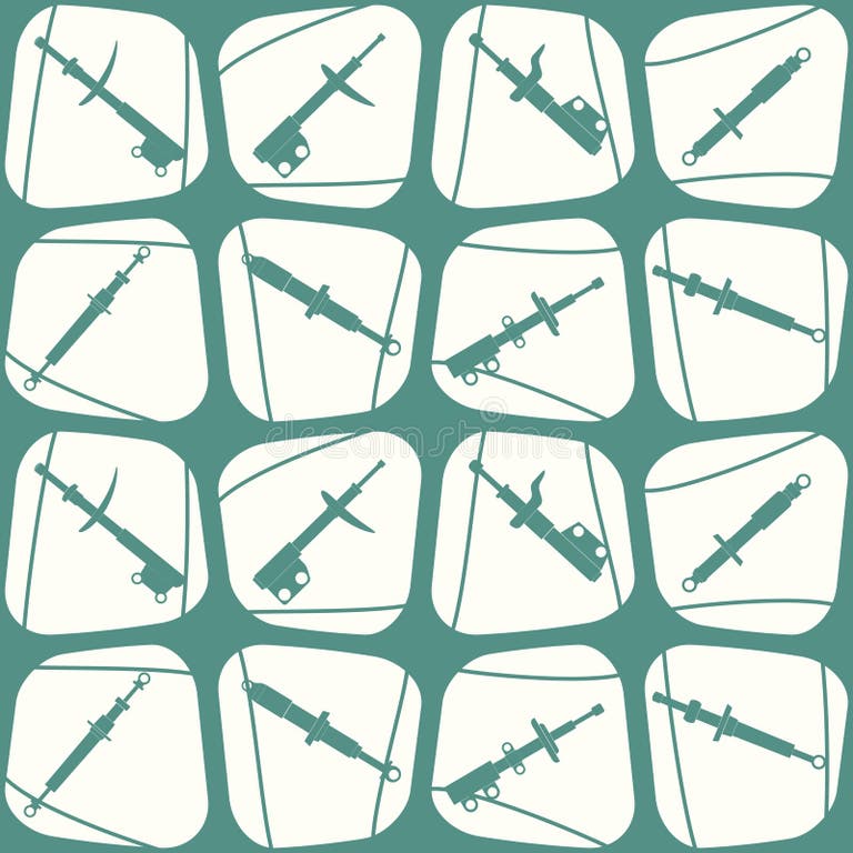 Seamless Pattern with Shock Absorber Stock Vector - Illustration of ...