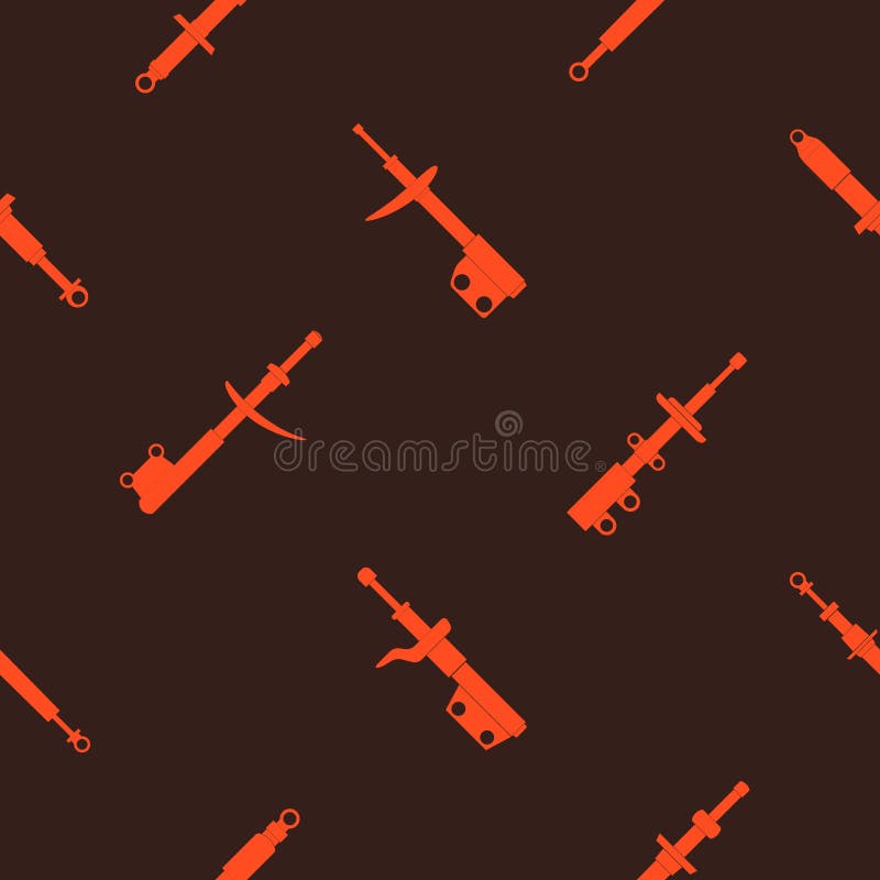 Seamless Pattern with Shock Absorber Stock Vector - Illustration of ...