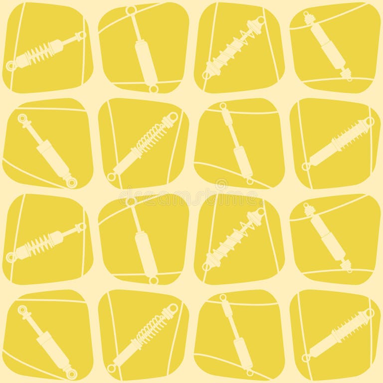Seamless Pattern with Shock Absorber Stock Vector - Illustration of ...