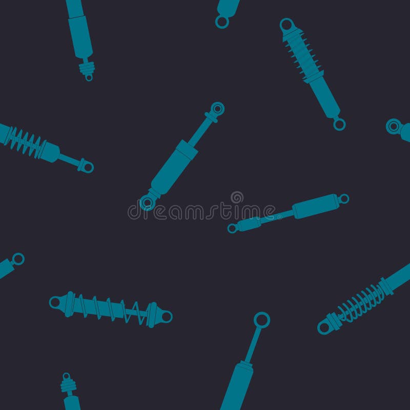 Seamless Pattern with Shock Absorber Stock Vector - Illustration of ...