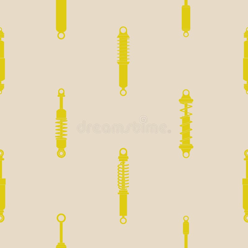 Seamless Pattern with Shock Absorber Stock Vector - Illustration of ...