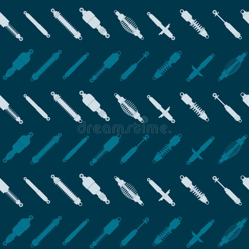 Seamless Pattern with Shock Absorber Stock Vector - Illustration of ...