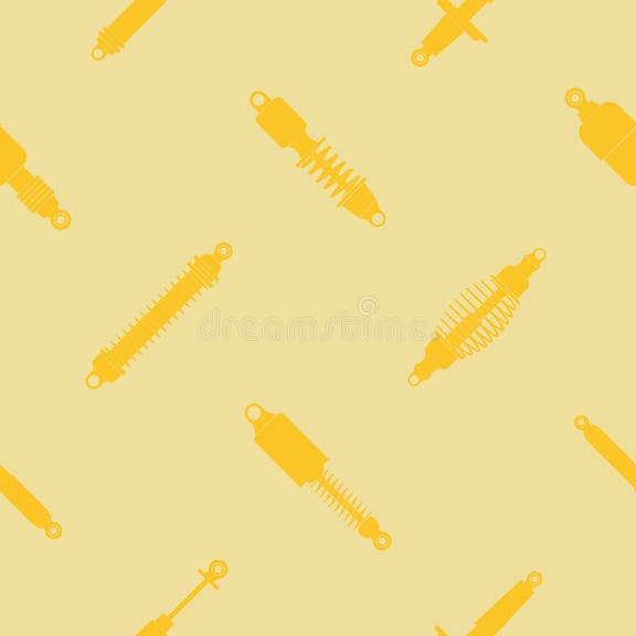Seamless Pattern with Shock Absorber Stock Vector - Illustration of ...