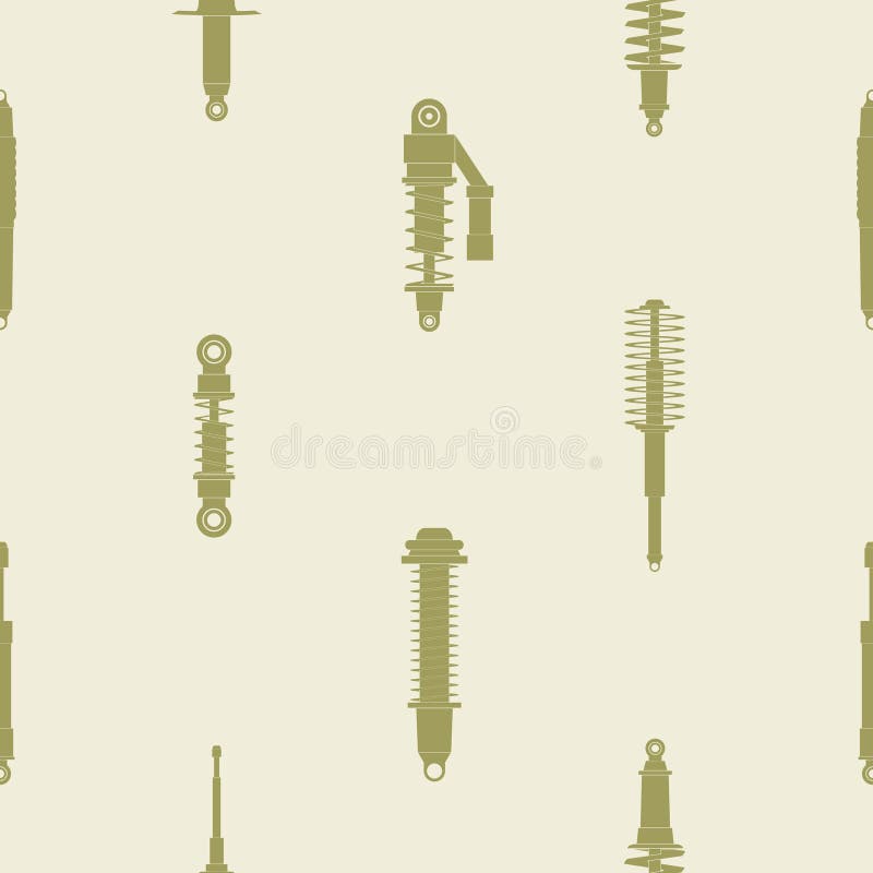 Seamless Pattern with Shock Absorber Stock Vector - Illustration of ...