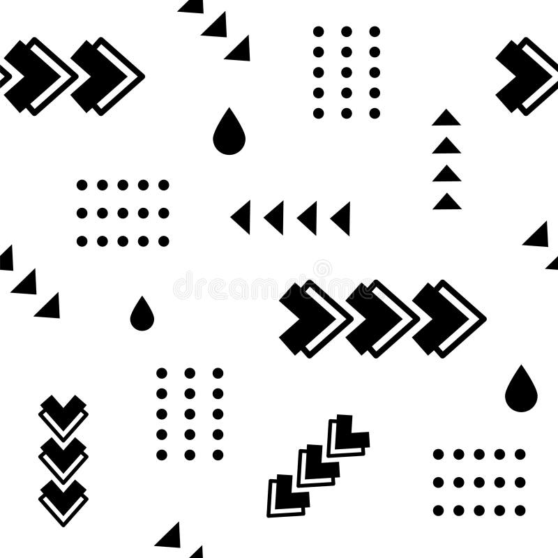 Seamless Pattern Showcasing Dynamic Arrows, Triangles, and Dotted ...