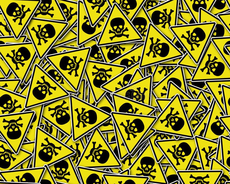Seamless Pattern, Sign Chemical Danger Stock Illustration ...