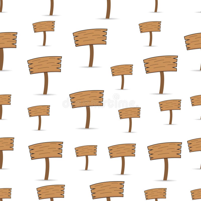 Seamless Pattern with Signs of Wood Stock Vector - Illustration of wood ...