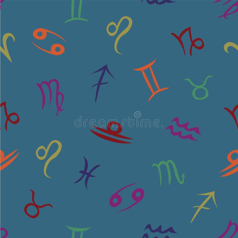 Seamless Pattern. Signs of the Zodiac. Astrology. Seamless Pattern ...