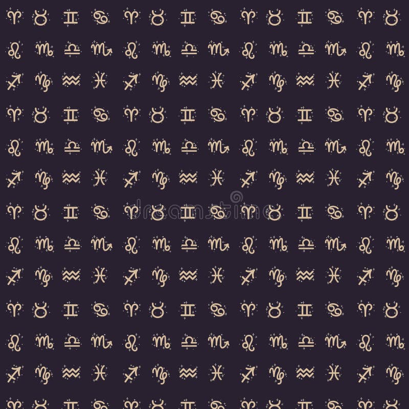 Seamless Pattern, Signs of the Zodiac - Vector Stock Vector ...