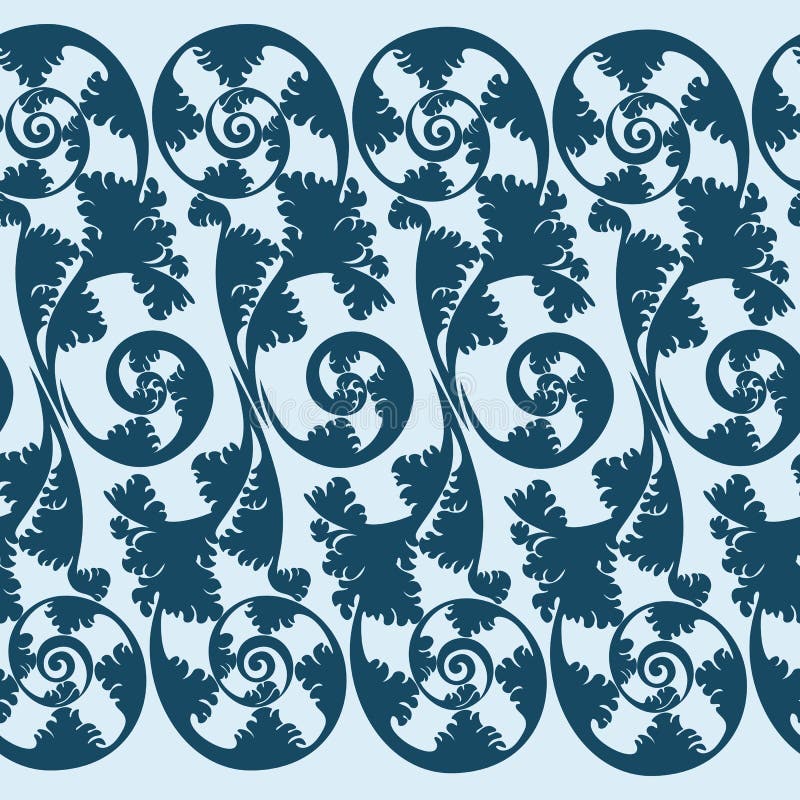 Seamless Pattern, Silhouette Design Plant Ornament Stock Vector ...