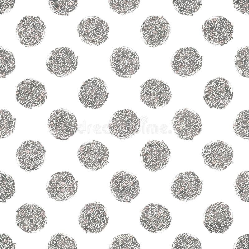 Seamless Pattern of Silver Glitter Polka Dots Stock Vector ...