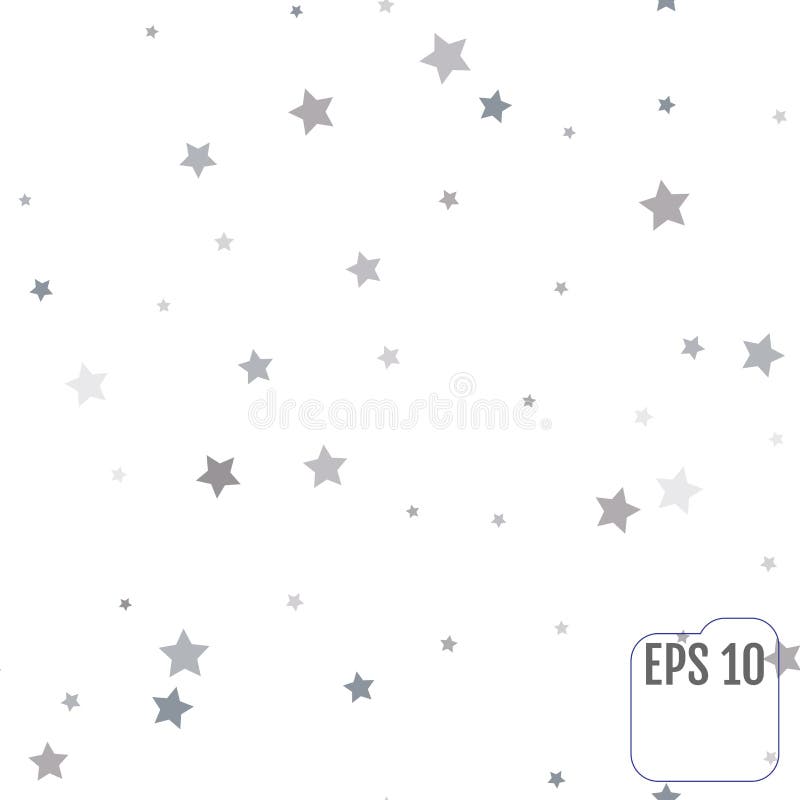 Seamless Pattern with Silver Stars Stock Vector - Illustration of party ...