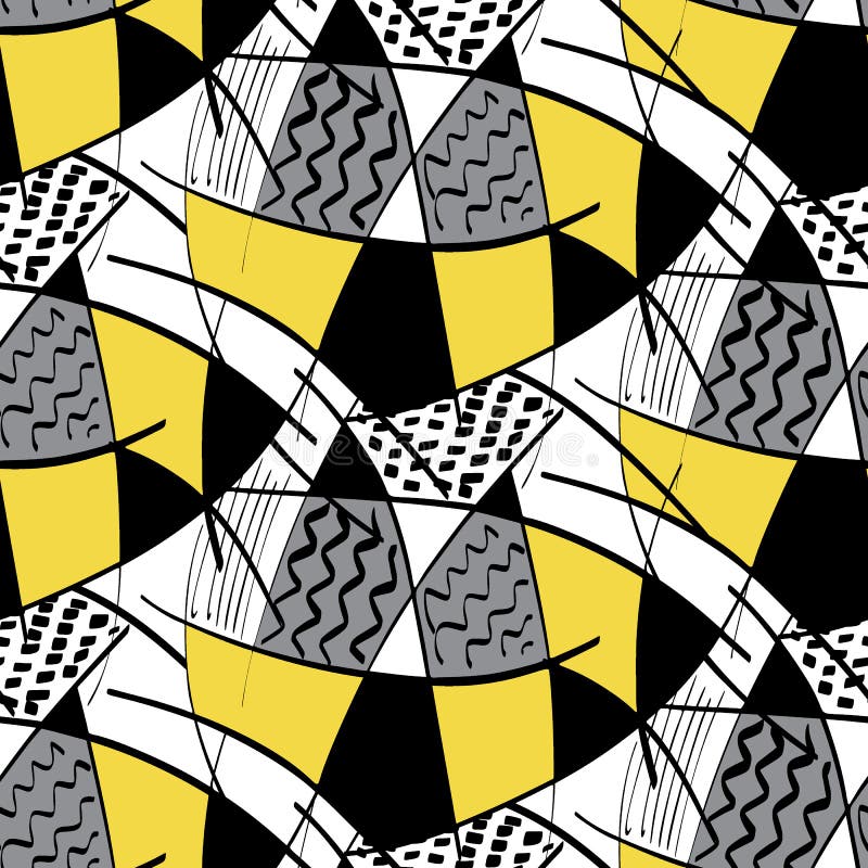 Seamless Pattern with a Simple Abstract Drawing Stock Vector ...