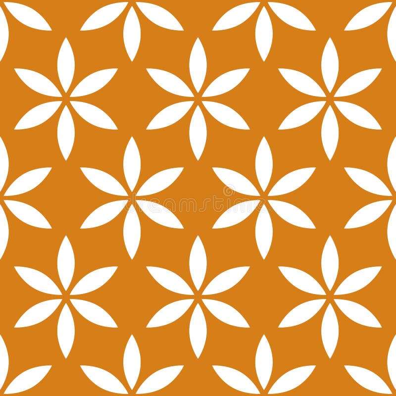 Seamless Pattern With Simple Floral, Flower Motif Stock Vector ...