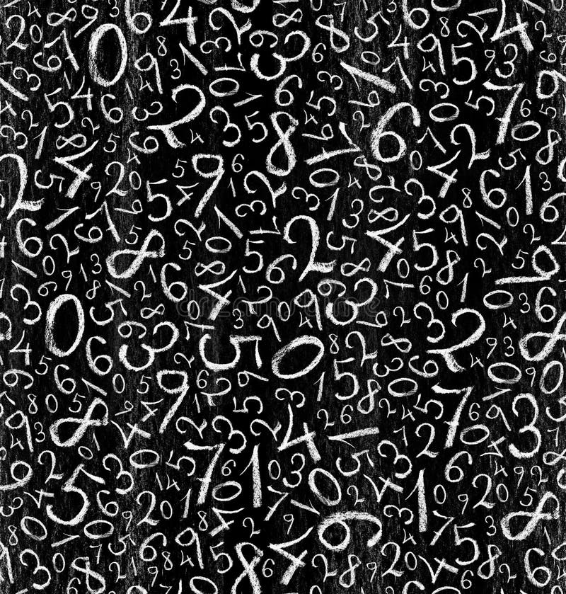 Seamless Pattern: Simple Numbers Background Stock Illustration ...