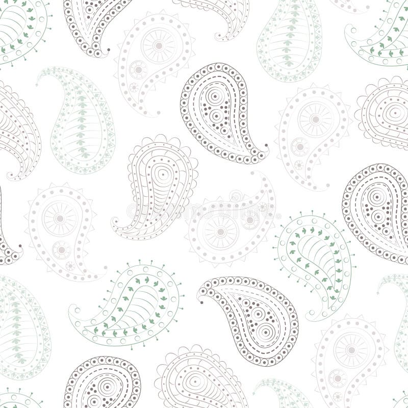 Simple paisley pattern stock illustration. Illustration of repetition ...