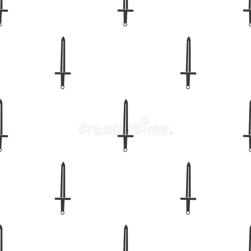 Simple Sword Icon on White Background for Your Design or Logo. Vector ...