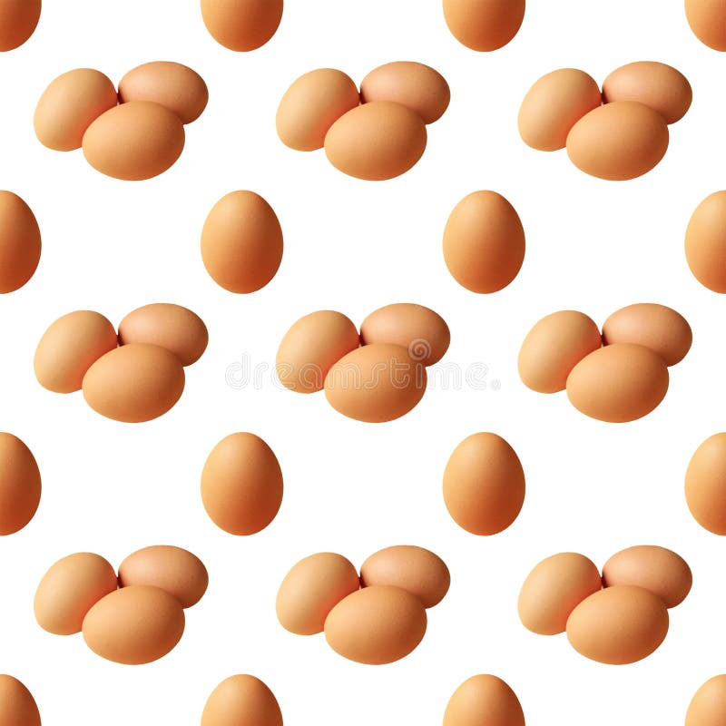 Seamless Pattern of Single with Triple Eggs on Transparent Backdrop ...