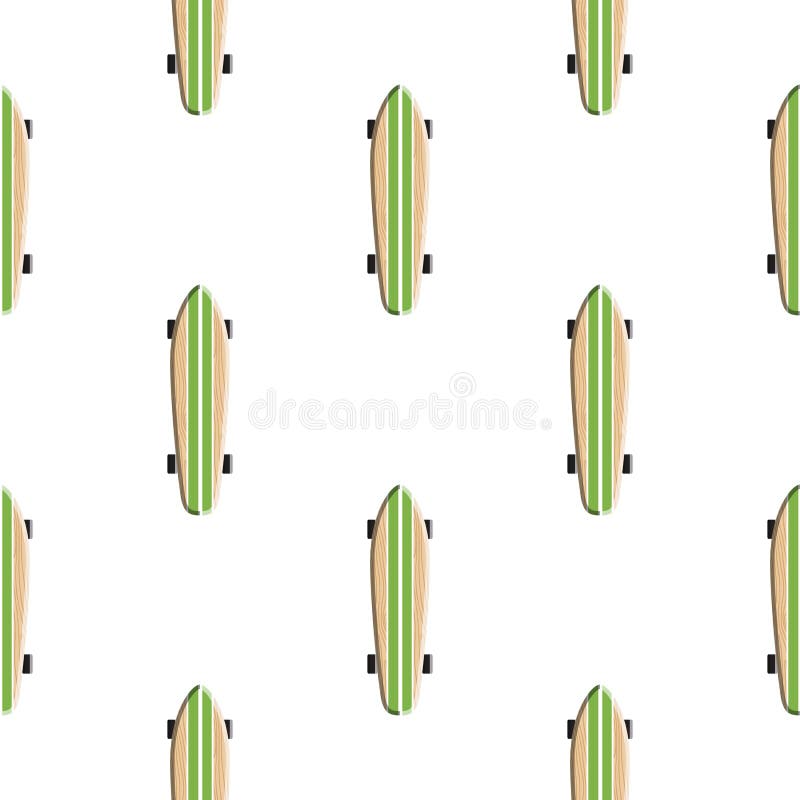 Seamless Pattern Skateboard and Longboards Stock Vector - Illustration ...