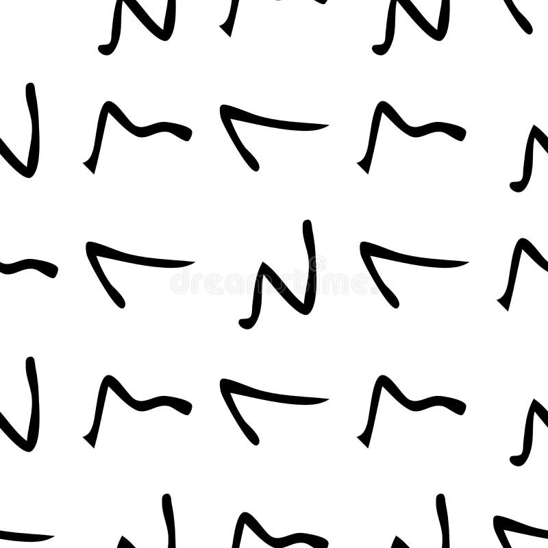 Seamless Pattern with Sketch Squiggle Stock Vector - Illustration of ...