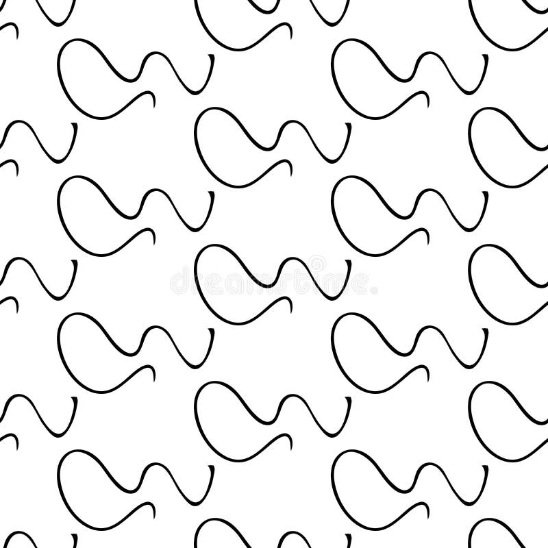 Seamless Pattern with Sketch Squiggle Stock Vector - Illustration of ...