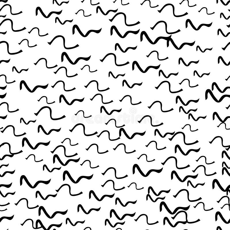 Seamless Pattern with Sketch Squiggle Stock Vector - Illustration of ...