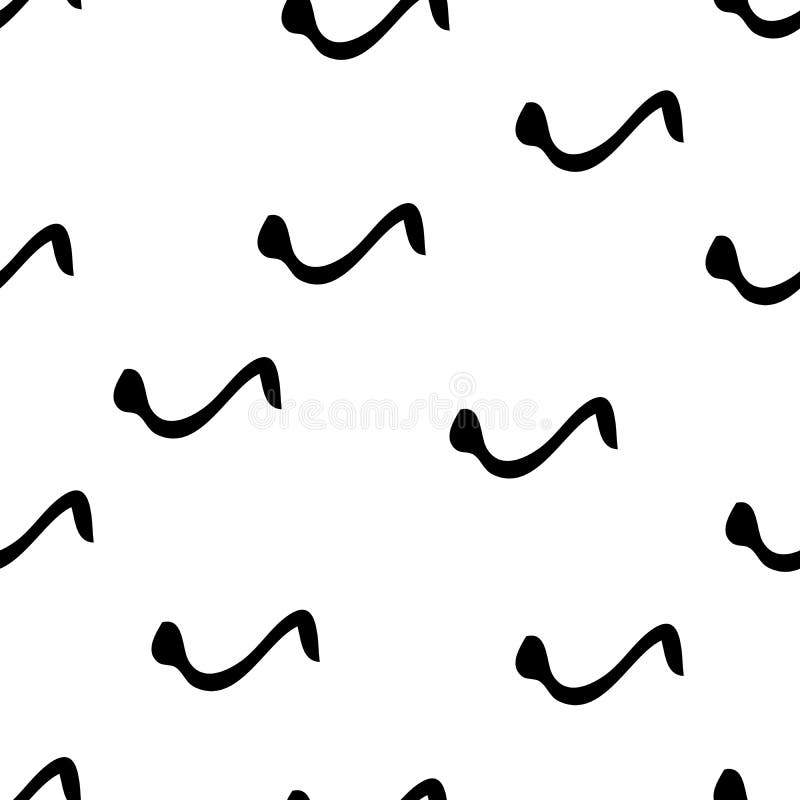 Seamless Pattern with Sketch Squiggle Stock Vector - Illustration of ...
