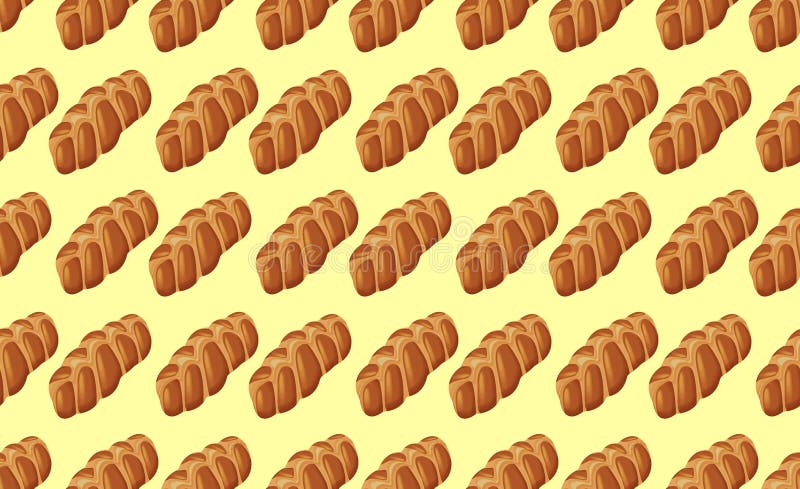 Seamless Pattern of Sketched Challah Bread. Useable for Wallpaper or ...