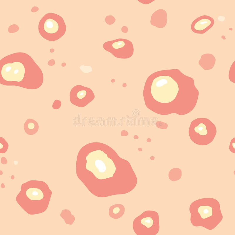 Seamless Pattern of Skin with Infected with Acne, Pimples Stock Vector ...
