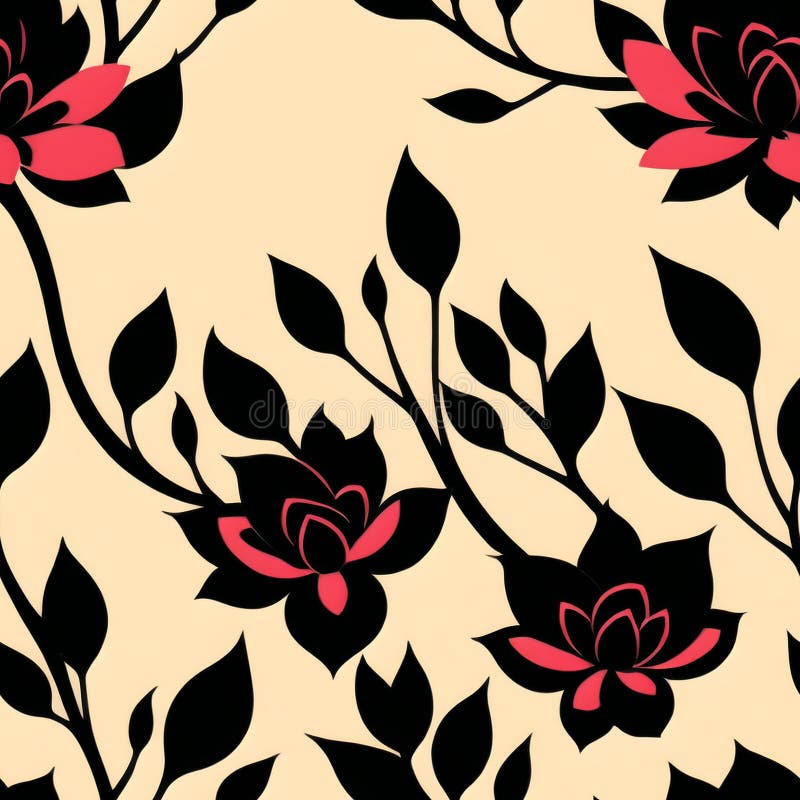 Seamless Pattern with Skull Gothic Background Floral Pattern for ...