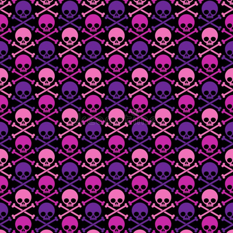 Seamless Pattern with Skull Stock Vector - Illustration of graphic ...