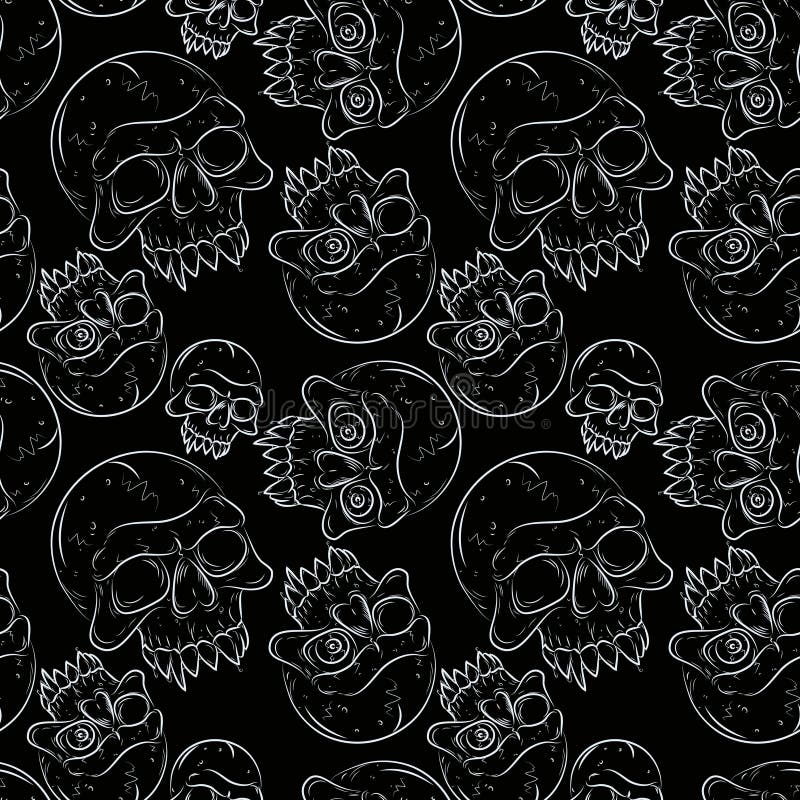 Seamless Pattern, Urban or Punk Pop Feel Stock Vector - Illustration of ...