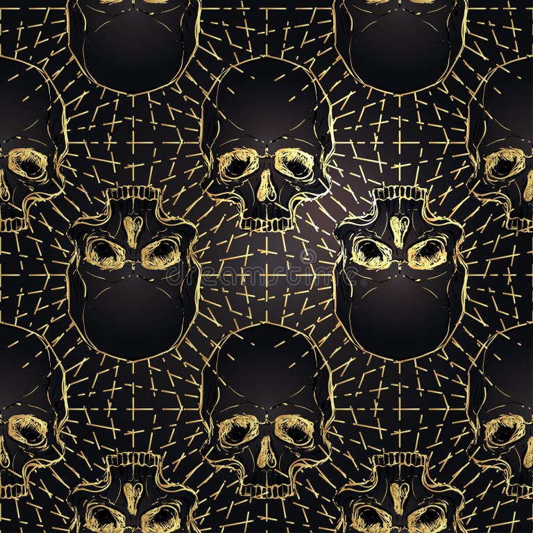 Skull Repeating Pattern Stock Illustrations – 2,315 Skull Repeating ...
